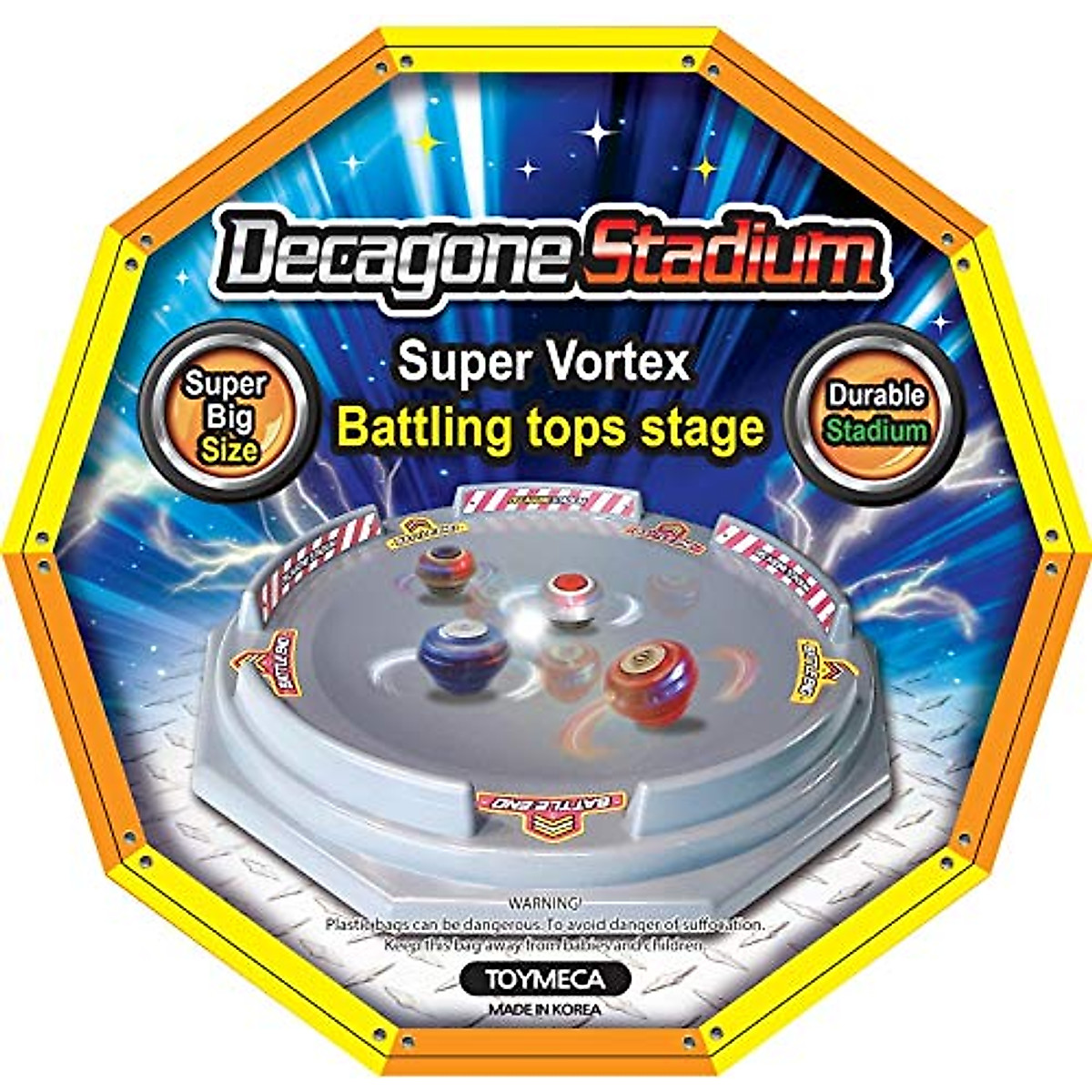 TOYMECA Decagon Battling Tops Stadium Large Size 25" Big Arena for 4~6 Kids