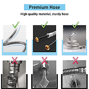 Handheld Shower Head with Hose,LONANEY Turbo Fan Shower, Detachable Shower Head, Vortex Turbocharged Shower Head, Hydro Jet Shower Head Kit for Low Water Pressure