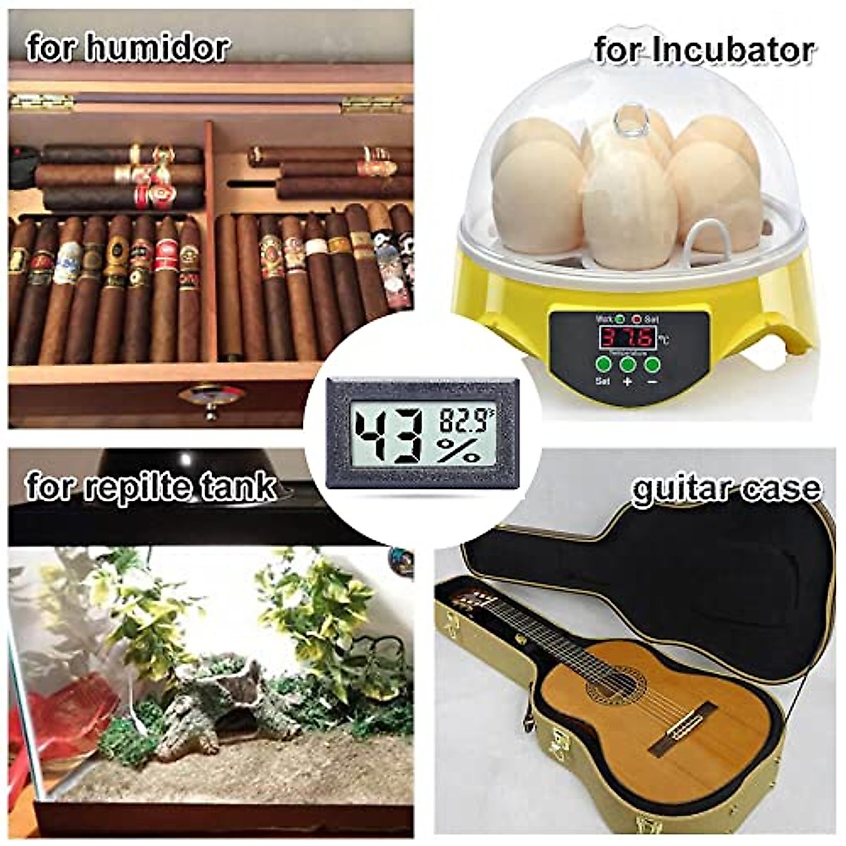 Goabroa Mini Hygrometer Thermometer Digital Indoor Humidity Gauge Monitor with Temperature Meter Sensor Fahrenheit (℉)