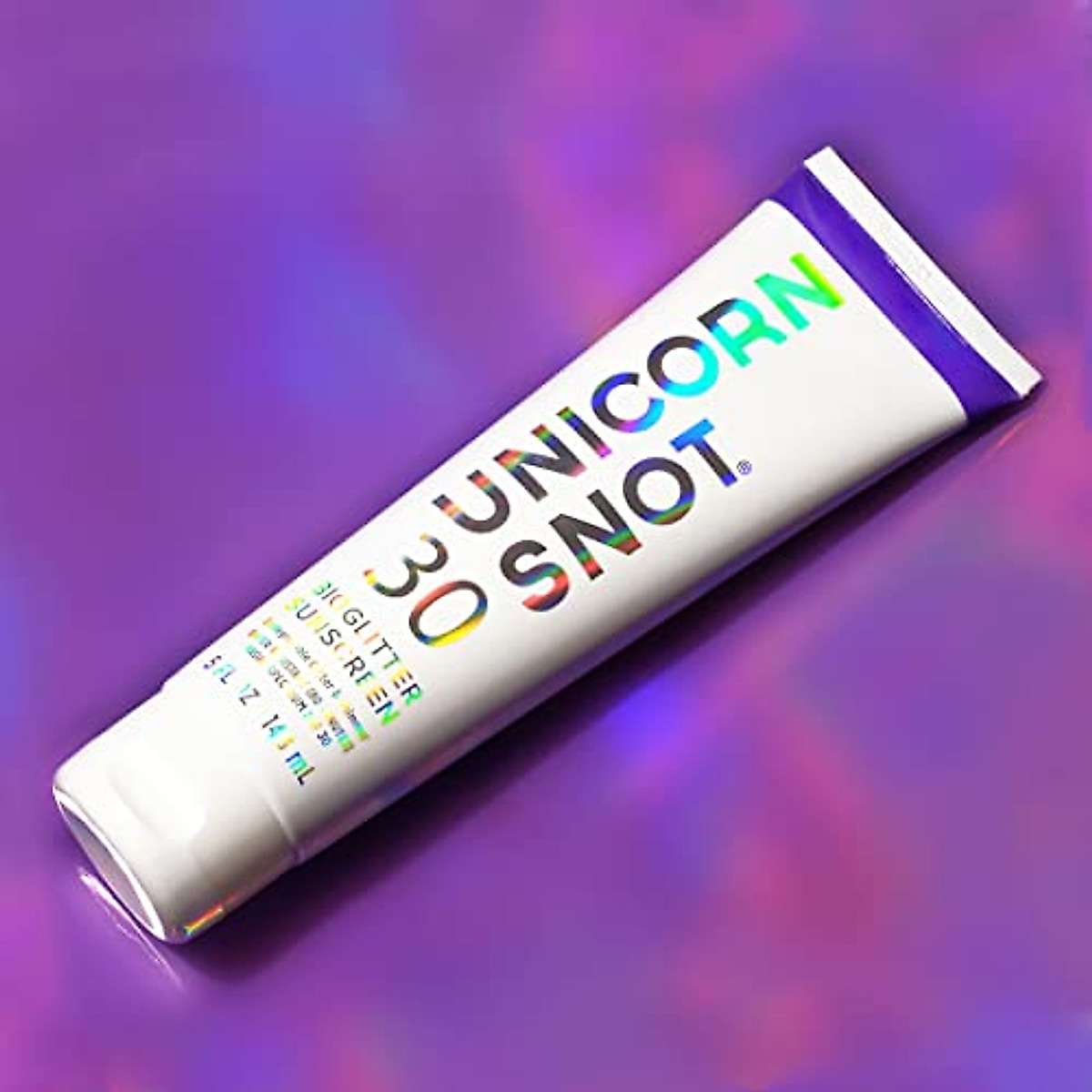 Unicorn Snot Glitter Sunscreen Lotion - SPF 30 Shimmer Sunscreen for Face & Body Glow - UVA/UVB Protection - Water Resistant, Cruelty Free Sunscreen - Made in USA (Space Junk)