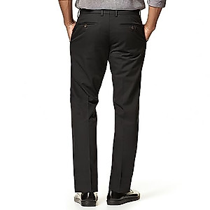 GBOY STUDIO Men's Elastic Waist Casual Pants Relaxed Fit Stretch Chinos Pants Business Casual Pants for Men(Black,34W×32L)