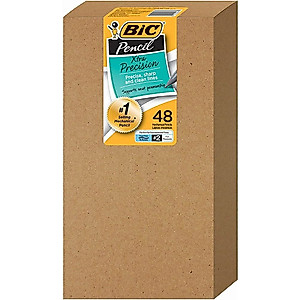 BIC Xtra-Precision Mechanical Pencil, Metallic Barrel, Fine Point (0.5mm), 48-Count
