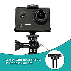 Frienda 4 Pieces Aluminum Camera Tripod Conversion Adapter 1/4-20 Conversion Adapter Metal Camera Mount Adapter for Tripod Compatible with GoPro Action Cameras and Other Standard 1/4 Accessories