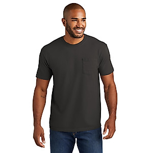 Comfort Colors Men's Adult Short Sleeve Pocket Tee, Style 6030 (X-Large, Pepper)