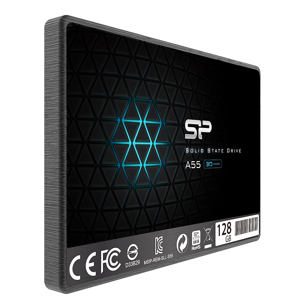 Silicon Power 128GB SSD 3D NAND A55 SLC Cache Performance Boost SATA III 2.5" 7mm (0.28") Internal Solid State Drive (SU128GBSS3A55S25AH)