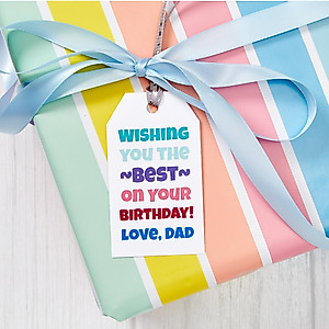 Avery Printable Blank Gift Tags with Sure Feed, 2" x 3.5", White, 96 Customizable Tags with Strings (22802)