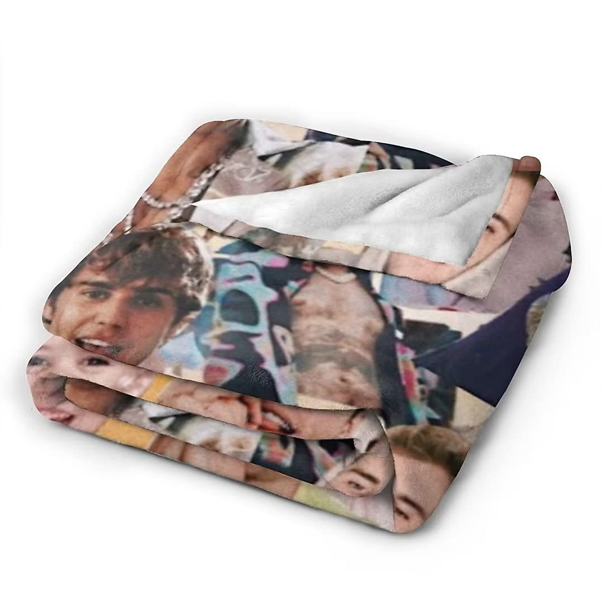 Justin Bieber Blanket Singer Poster 3D Print Soft Throw Blanket Lightweight Cozy Microfiber Flannel Throw Blanket for Nap Bed Couch Chair Living Room Singer Fans Gift 50x40 in