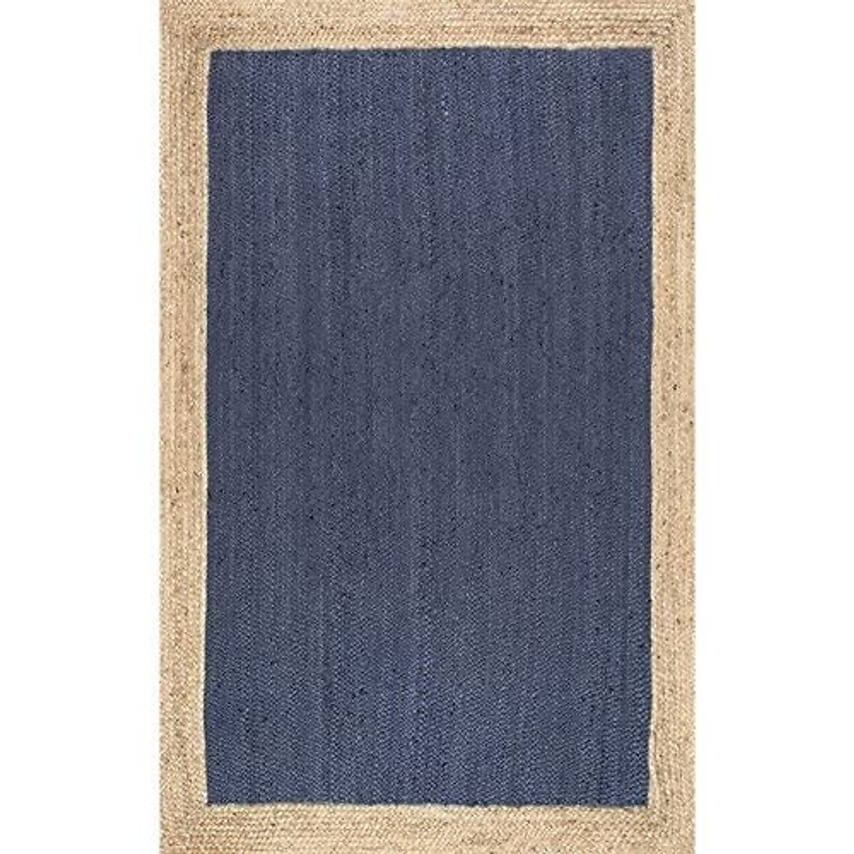 nuLOOM Eleonora Hand Woven Jute Area Rug, 3' x 5', Blue