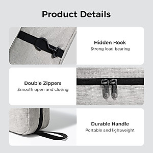 pack all Hanging Travel Toiletry Bag, Water Resistant Travel Bag, Portable Toiletry Shaver, Separation of Wet and Dry, for Women and Men (White)