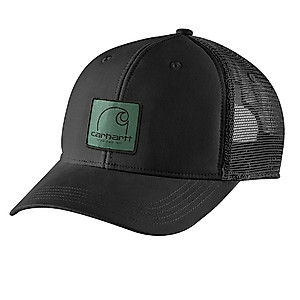 Carhartt Men's Canvas Mesh-Back C Patch Cap, Black