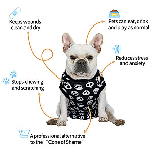 CuteBone Dog Surgery Recovery Suit Cat Surgical Onesie Female Body Suits Male Prevent Pet from Licking Wounds SSF05XL