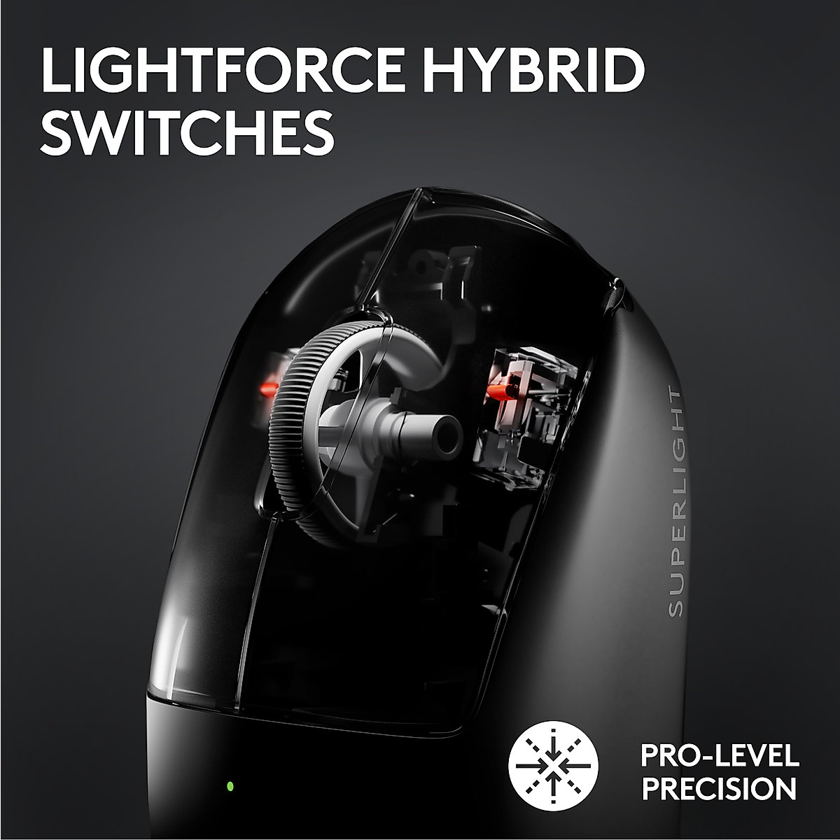 Logitech G PRO X SUPERLIGHT 2 LIGHTSPEED Wireless Gaming Mouse, 8K Polling, Lightweight, LIGHTFORCE Hybrid Switches, HERO 2 Sensor, 888 IPS, 44,000 DPI, 5 Programmable Buttons,USB-C Charging, PC & Mac