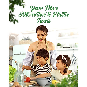 GREENDISH Wheat Straw Bowls Set, 4 Large Unbreakable Cereal Bowls, Microwave Safe Bowls for Kitchen - Dishwasher Safe Reusable Big Bowls for Eating Soup, Oatmeal - Microwavable Deep Bowls for Families