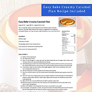 GLOBE ROCKET Flan Mold with Lid (8.2 x 3.2in) - Authentic Mexican Flan Pan with Lid - Flanera para Baño Maria - Molde para Flan Baño Maria - Flan Molds for Baking