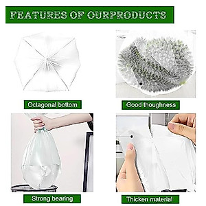 2.6 Gallon Trash Bags, 100 Counts Strong Durable Small Garbage Bags Ultra Thick Recycling Eco-Friendly Trash Can Liner Waste Bin Bags for Bathroom Kitchen Bedroom Office Car Pet (White)