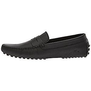 Lacoste Men’s Concours Shoes, Black leather, 7 Medium US