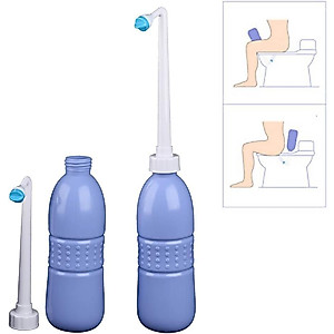 Hibbent Portable Bidet Sprayer and Travel Bidet with Hand Held Bidet Bottle for Personal Cleansing Use Extended Nozzle - Personal Hygiene Care Toilet Bidet Shower/Bathroom Bidet Spray -21.8oz(620ml)