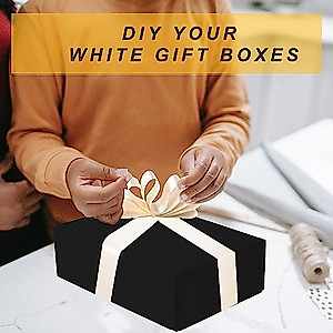 QTYORD Gift Boxes with Lid for Presents, 7.8x7x3.1 Inches, Strong Gift Boxes with Magnetic Closure for Christmas, Valentine's day, Birthdays, Bridal Gifts, Weddings, DIY