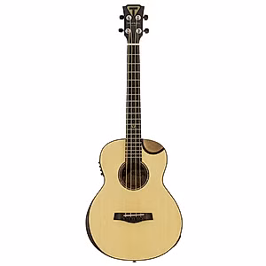 Traveler Guitar, 4-String Acoustic-Electric Bass Guitar, Right, Spruce (Redlands Concert