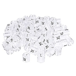 MECCANIXITY Clothes Hanger Marker XL Fit 3.5mm Rod for Garment Color Coding Clear Count 100