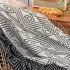BuccaN Gray Knitted Leisure Small Wool Blanket Quilt Summer Thin Section Nap Sofa Blanket Single Cover Blanket (Color : Black and White Gray, Size : 130 * 170CM)