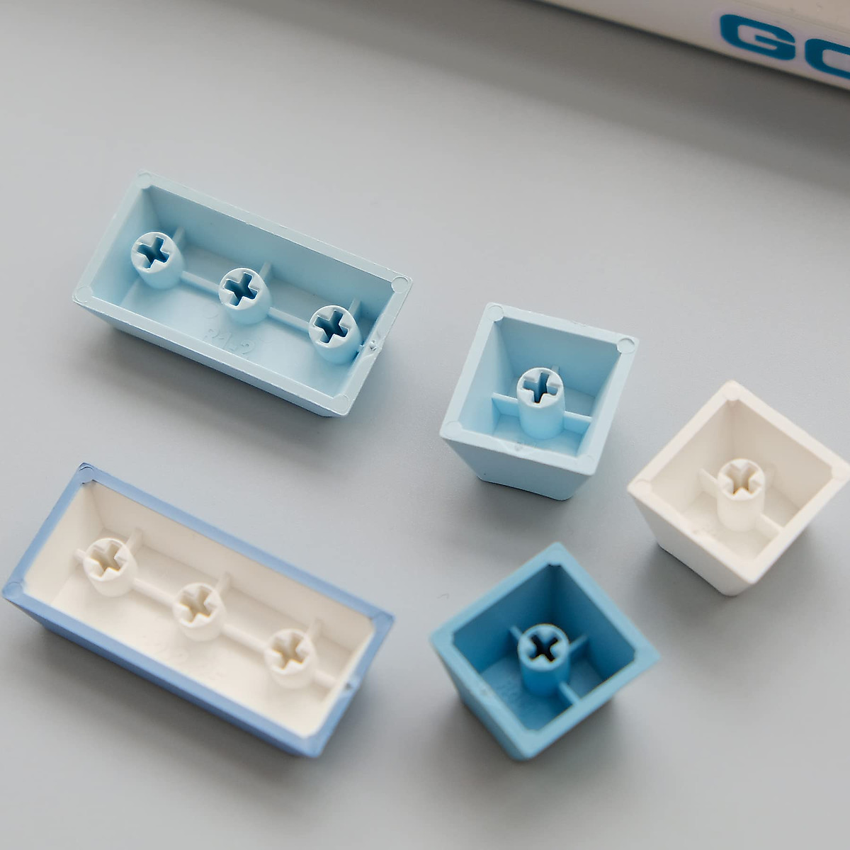 TOKEY PBT keycap Cherry Profile 142 Key Dye Sublimation ANSI Layout Keycap for Mechanical Gaming Keyboard Gateron Kailh Cherry MX Switches (Iceberg English)