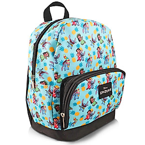 Lilo and Stitch Mini Backpack for Girls - 10” Canvas Stitch Backpack with Front Pocket Plus Bottle | Lilo and Stitch Backpack Bundle