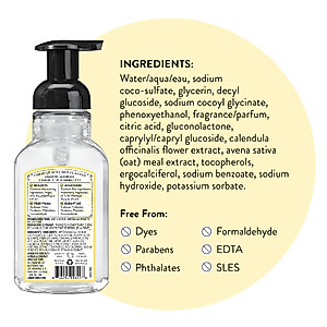 J.R. Watkins Foaming Hand Soap with Pump Dispenser, Moisturizing Foam Hand Wash, All Natural, Alcohol-Free, Cruelty-Free, USA Made, Lemon, 9 fl oz, 3 Pack