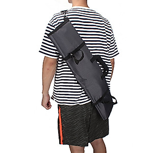 KRATARC Archery Lightweight Rolled-Up Takedown Recurve Bow Case Bow Bag with Arrow Tube Holder (Black)