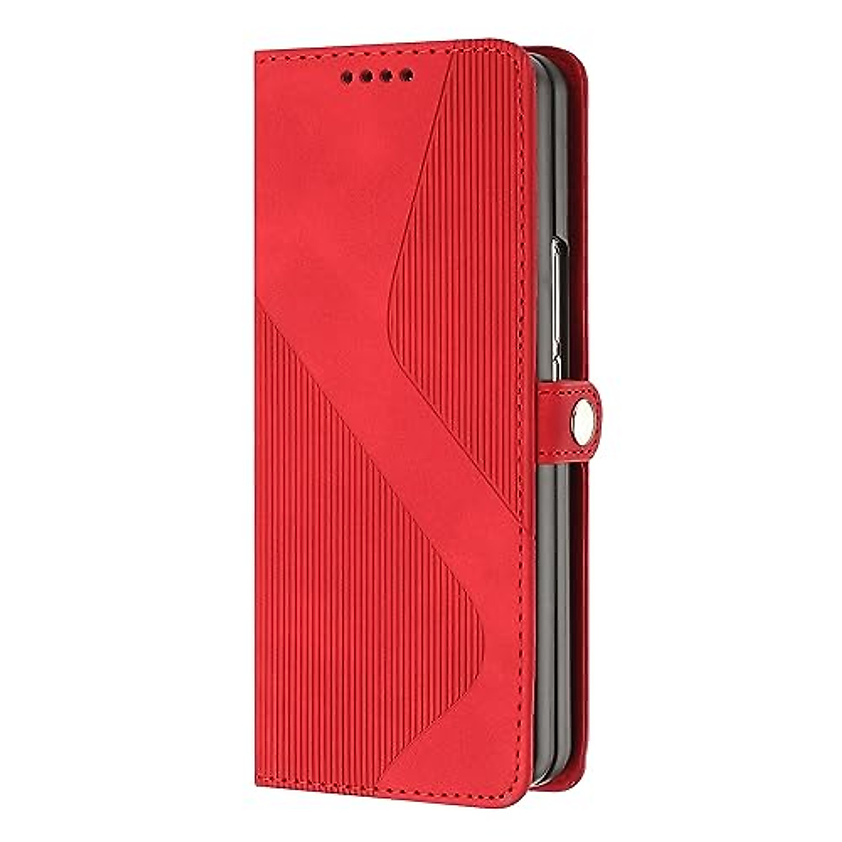 Protective FILP case Wallet Case for Samsung Galaxy Z Fold 4, Compatible with Samsung Galaxy Z Fold 4 Case [TPU Shockproof Interior Case] PU Leather Case with Magnetic Flip Cover nonmetallic Cover (C