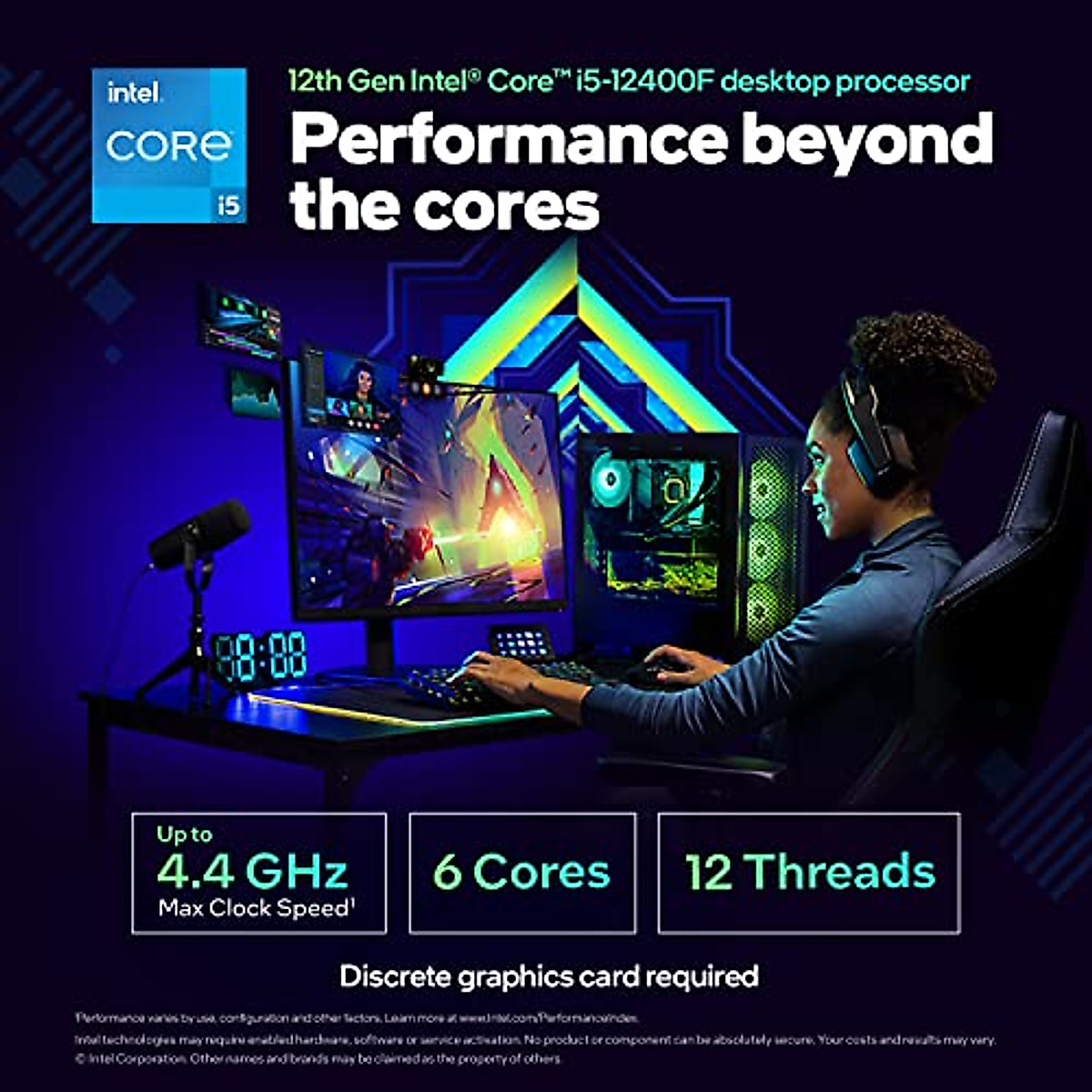 Intel Core i5-12400 Desktop Processor 18M Cache, up to 4.40 GHz