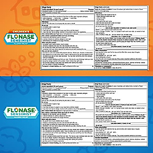 Flonase Sensimist Allergy Relief Nasal Spray Bundle, Non-Drowsy, MultiSymptom Relief for Kids and Adults – 120 Sprays Total (2 Bottles of 60 Sprays each)