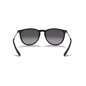 Ray-Ban Woman Sunglasses Rubber Black Frame, Grey Gradient Lenses, 54MM