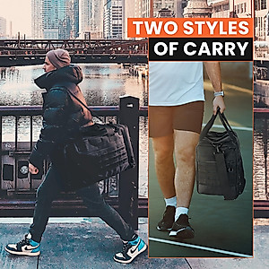 Fitdom Sneaker Bag for Travel, Sneakerhead gift, Sneaker Duffle Outdoor Sports Gym Bag, A Multi-functional Duffel Bag with 3 Adjustable Dividers, & Shoulder Strap. TSA Carry-On Size Approved