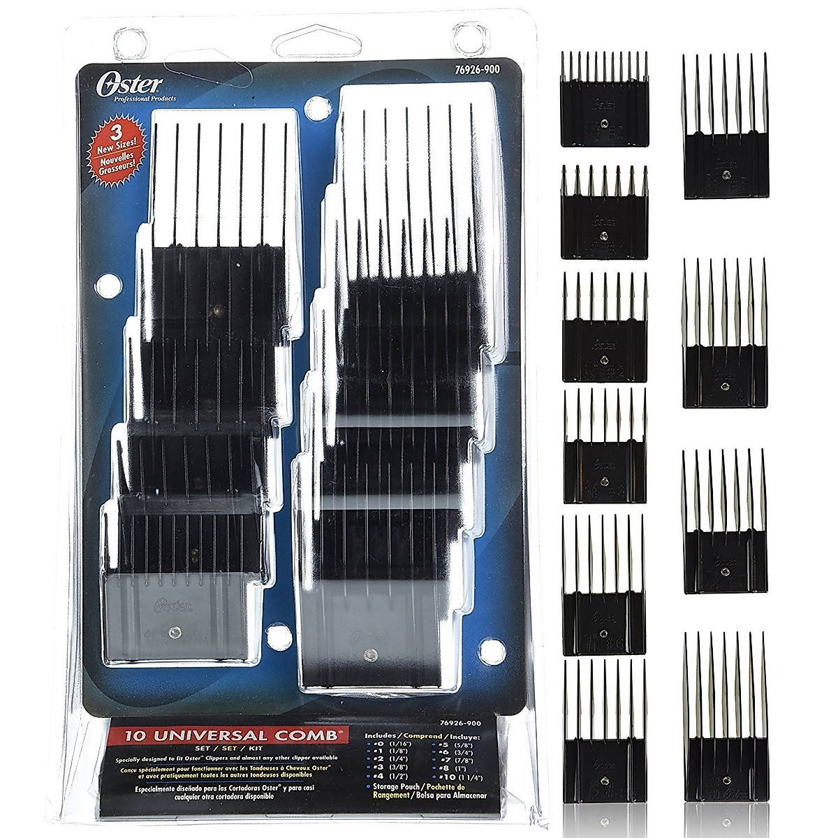 Oster A5 Universal Comb Attachment Set, 10-Piece Set (078900-600-000)