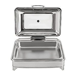Single Pan Food Warmer, Food Warmers for Parties Buffets Electric, 9L Adjustable Temp Stainless Steel Buffet Server and Warming Tray