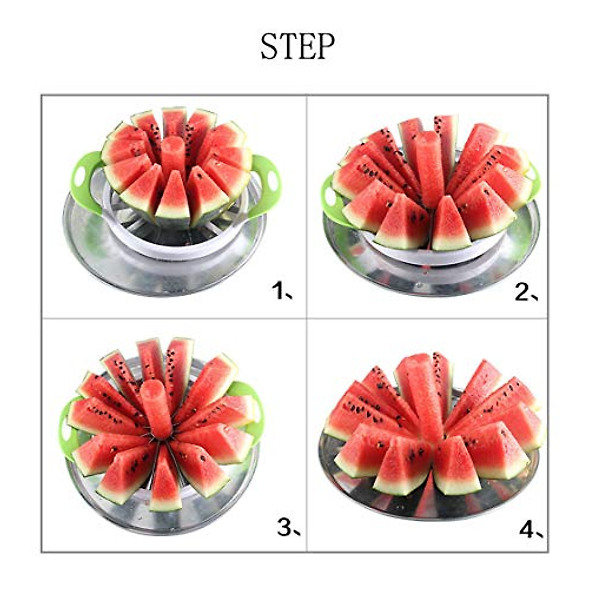 ZaH Melon Slicer Multifunctional Handheld Round Divider Watermelon Cutter Fruits Cutting Slicing Kitchen Tools
