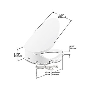 Kohler 4108-0 Bidet Seat, one-size, White