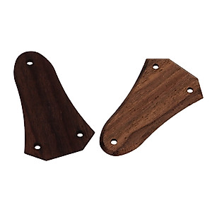 BQLZR Rosewood Guitar Ebony Truss Rod Covers, Both Were Rosewood Beveled Edges, Pre-Drilled Holes (Hole spacing is 40mm and 18mm), 6 Silver Screws Included Pack of 2