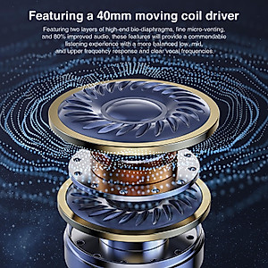 Lavales E600Pro Over Ear Headphones Hybrid Active Noise Cancelling, Wireless Bluetooth Headphones, aptX HD & Low Latency, Hi-Res Audio, Deep Bass, 68H Playtime - Black