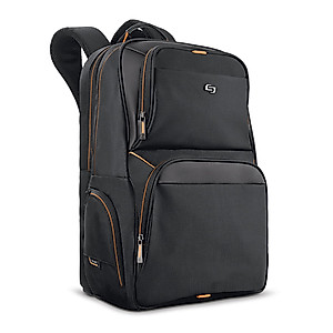 Solo New York UBN701-4 17.3 Inch Laptop Backpack, Black, 17.5 x 11.75 x 8