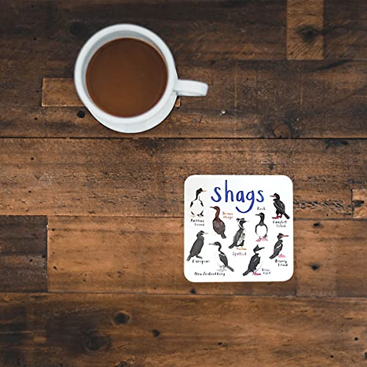 Set of 6 Bird Pun Coasters for Drinks,Square Coaster Set for Cups Home Kitchen Funny Coasters Set Table with Non-Slip Decor Gift Idea for Bird Lover Friends Bar Housewarming Gift Coffee