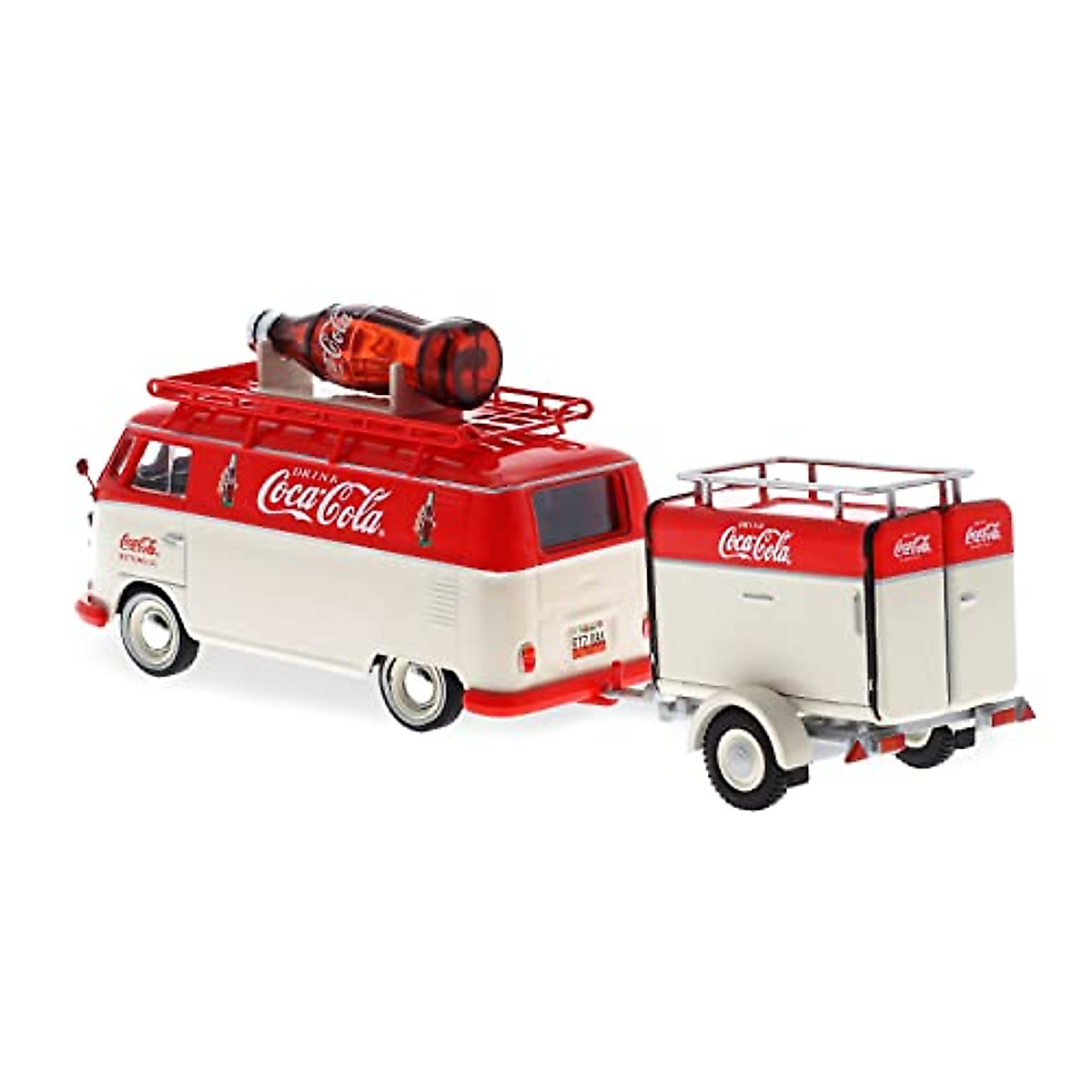 1:43 Coca-Cola 1960 Volkswagen Kombi T1 with Trailer - Motor City Classics