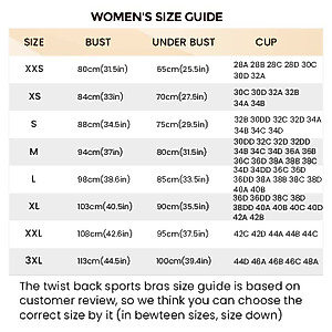 Aoxjox Women's Workout Sports Bras Fitness Padded Backless Yoga Crop Tank Top Twist Back Cami (White, Large)