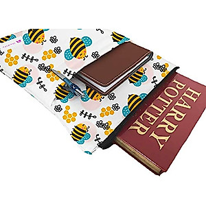 Bees Book Sleeve - Book Cover for Hardcover and Paperback - Book Lover Gift - Notebooks and Pens Not Included