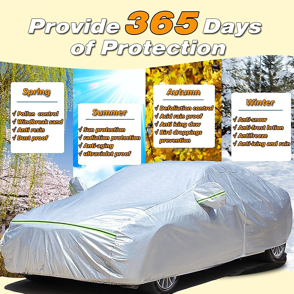 Custom-Fit All Weather Waterproof Automobiles Cover Compatible with Supra GR A90 A91 MK5 2019-2024 Indoor Outdoor Snow Rain Dust Hail Protection Full Auto Vehicle Can Long-Term Use Exterior Car Cover