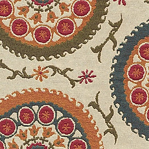 Homepop Home Decor | Classic Square Storage Ottoman with Lift Off Lid | Ottoman with Storage for Living Room & Bedroom, Suzani 17.50" x 17.50" x 17.50"