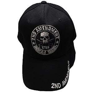 2nd Amendment 1789 America's Original Homeland Security Black Cotton Adjustable Embroidered Baseball Hat Cap