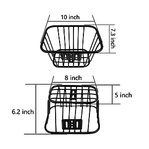 ARLVEKE Basket Compatible with Segway Ninebot KickScooter F20/F25/F30/F40/ E22/E25/ES1/ES2/E2/E2Plus/G30/G30LP/G30MAX Series Rust-Resistant Electric Scooter Front Baskets Accessories