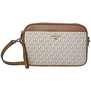 Michael Kors Jet Set Charm Large East/West Camera Crossbody Vanilla/Acorn One Size